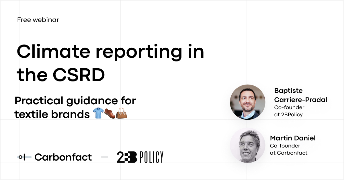 Climate reporting in the CSRD Guidance for apparel and footwear brands