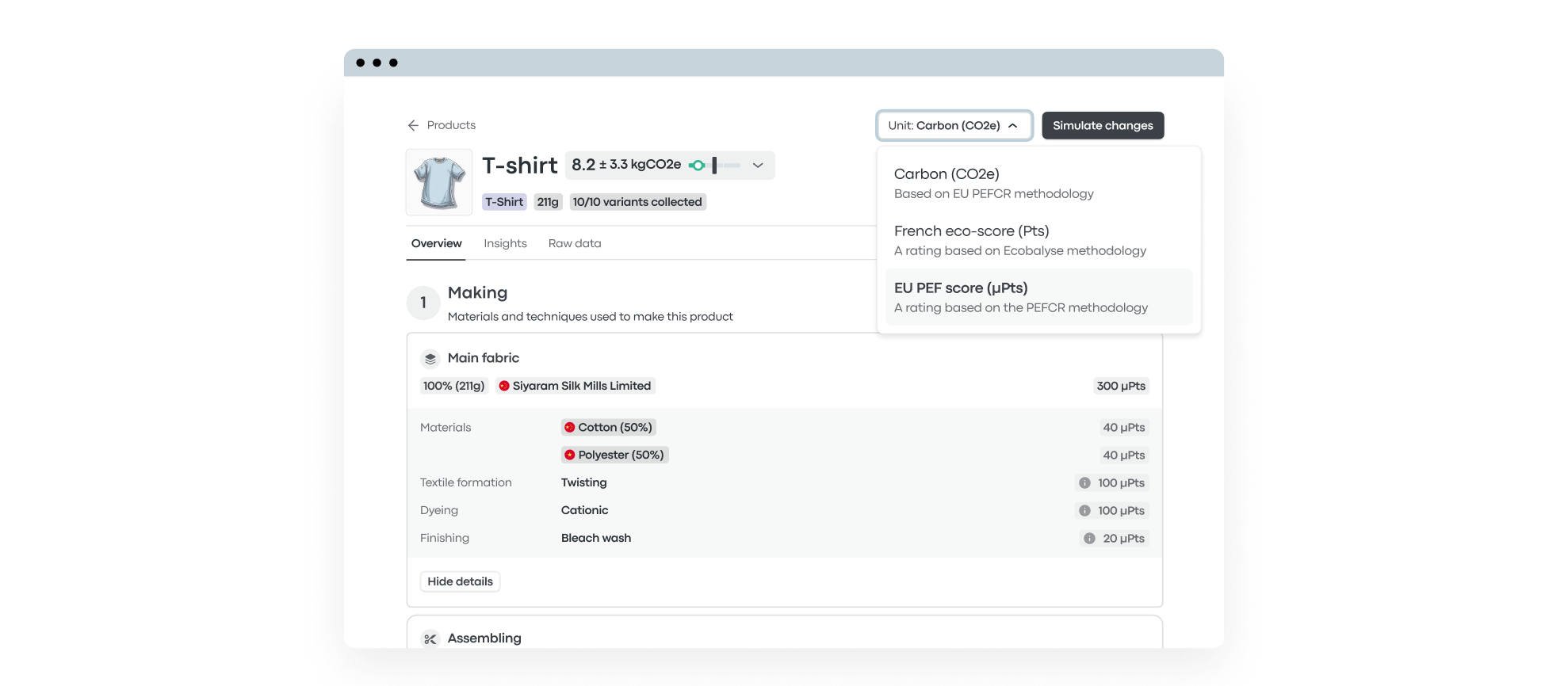 Carbonfact - Sustainability Reporting Platform for Textile Industry